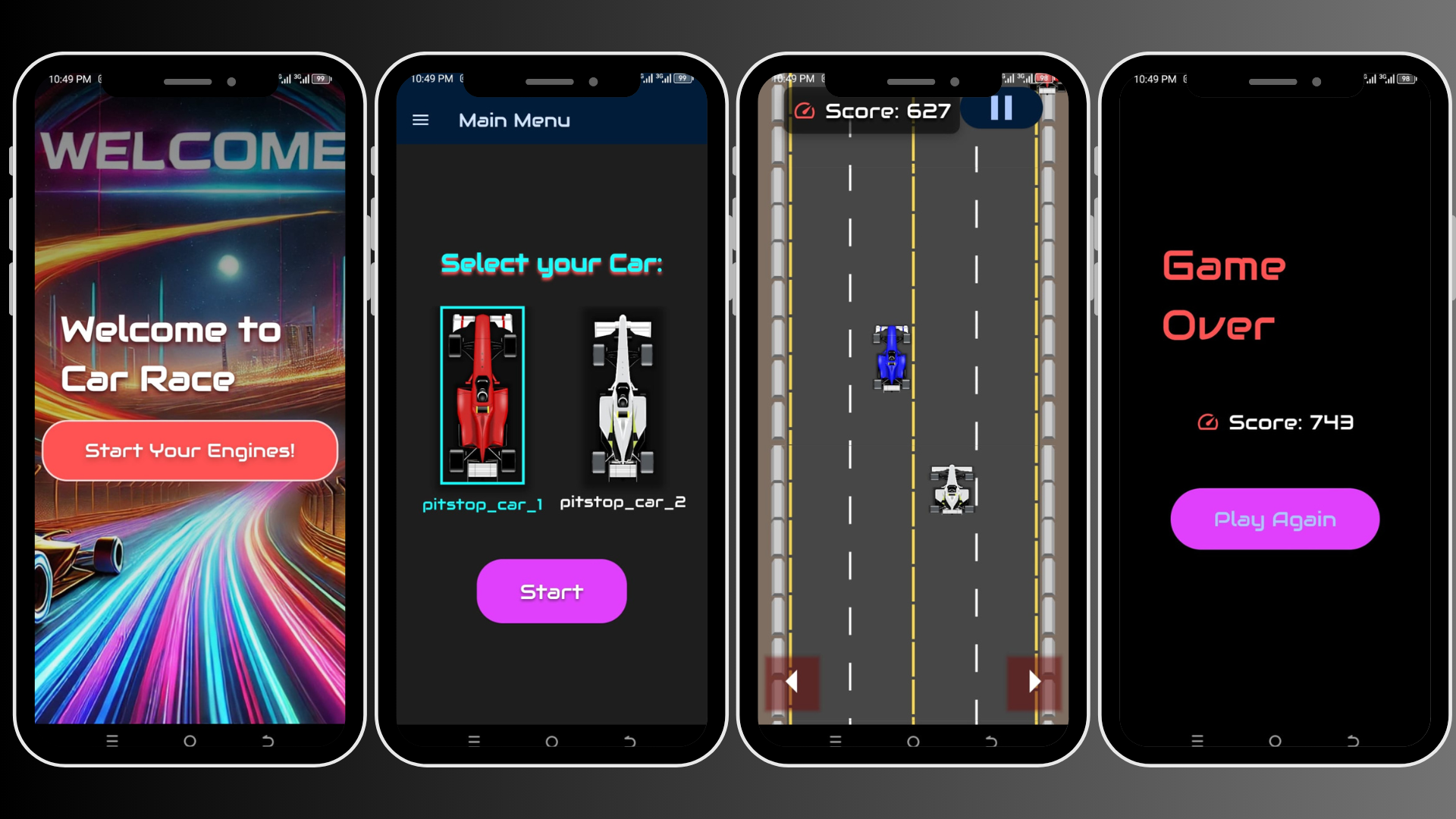 Flutter Flame Car Race Game – Sufiyan Razaq